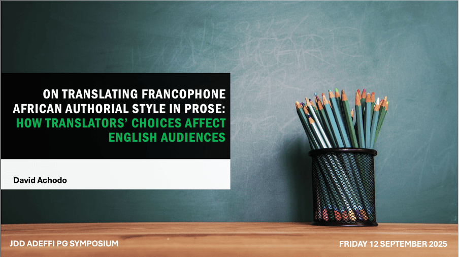 ON TRANSLATING FRANCOPHONE AFRICAN AUTHORIAL STYLE IN PROSE: HOW ...